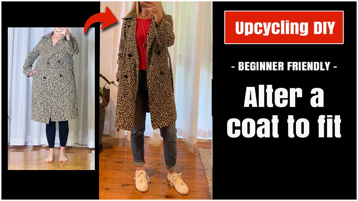 Alter a coat that's too big. Resize and tailor a coat to fit.